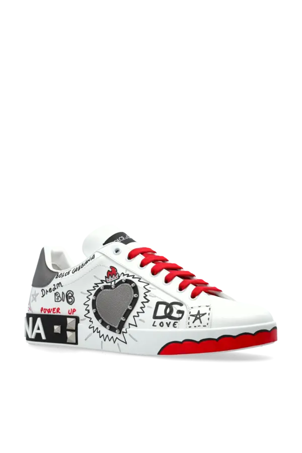 Dolce & Gabbana Portofino Low-top Sneakers With Graphic Embellishments