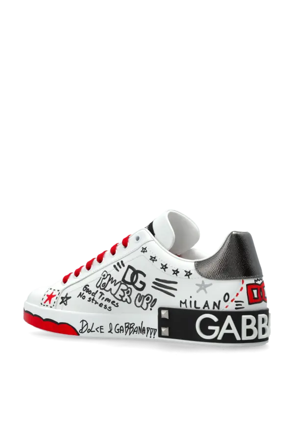 Dolce & Gabbana Portofino Low-top Sneakers With Graphic Embellishments