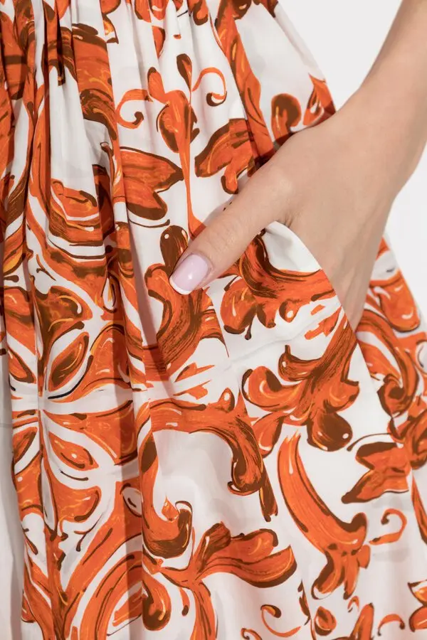 Dolce & Gabbana Maiolica Print Maxi Dress