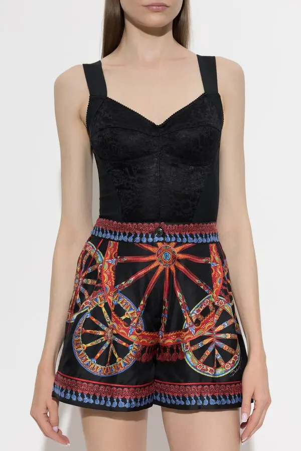 Dolce & Gabbana Bodysuit With Lace Inserts
