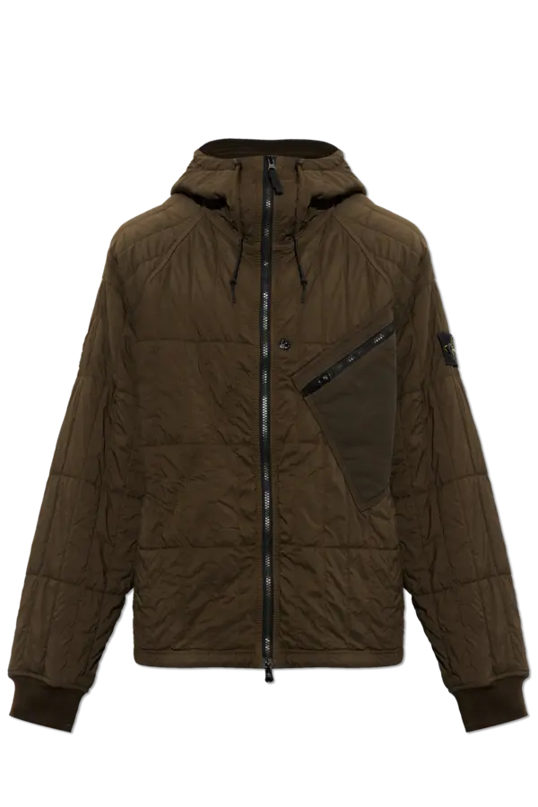 Stone Island Quilted Jacket With Hood