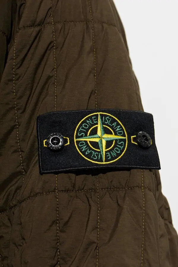Stone Island Quilted Jacket With Hood