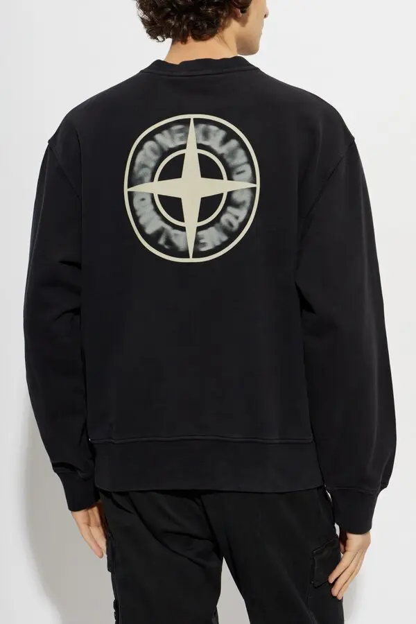 Stone Island Sweatshirt With Printed Logo