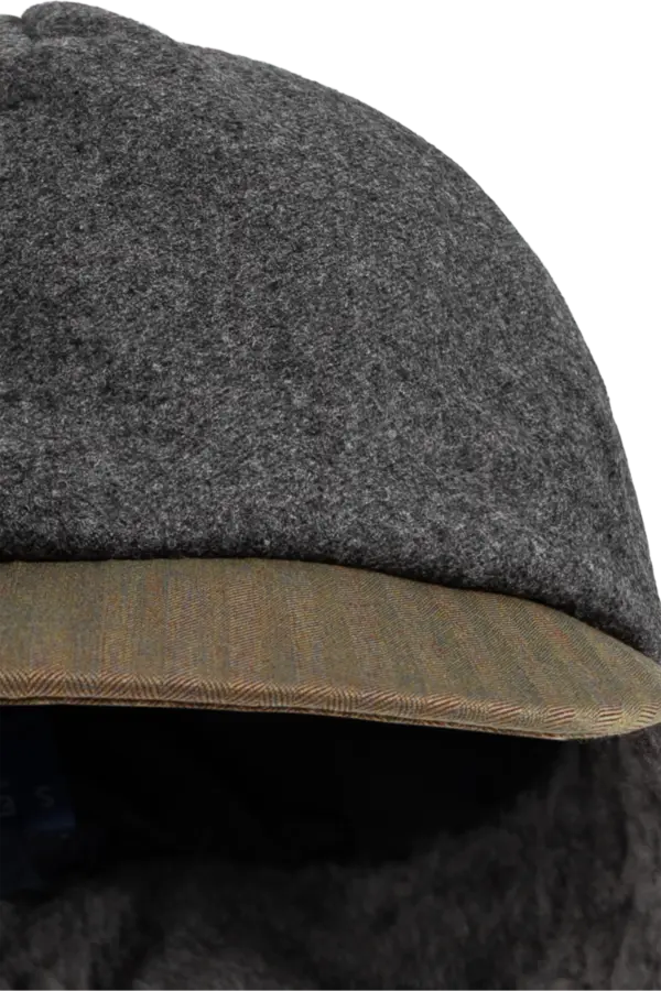 Sease Wool Aviator Cap With Faux Fur Lining
