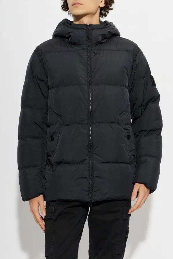 Stone Island Down Jacket With Hood