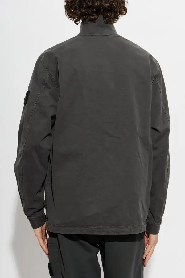 Stone Island Jacket With A Stand-up Collar