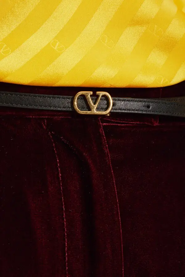 Valentino Garavani Skinny Leather Belt