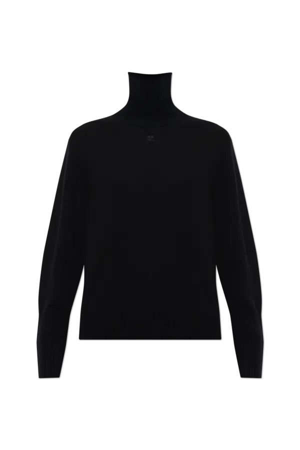 COURREGES Wool Turtleneck Sweater - Black
