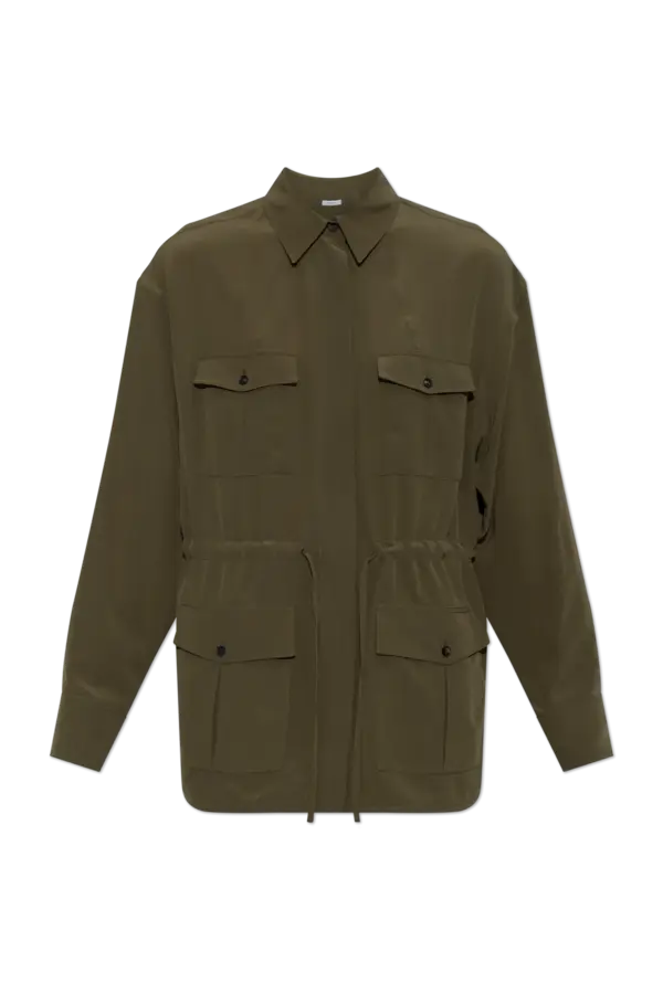 FERRAGAMO Shirt With Drawstring Waist - Green