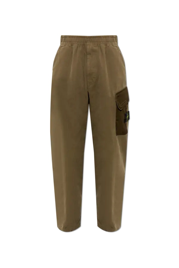 Stone Island Pants Made From Combined Materials - Brown