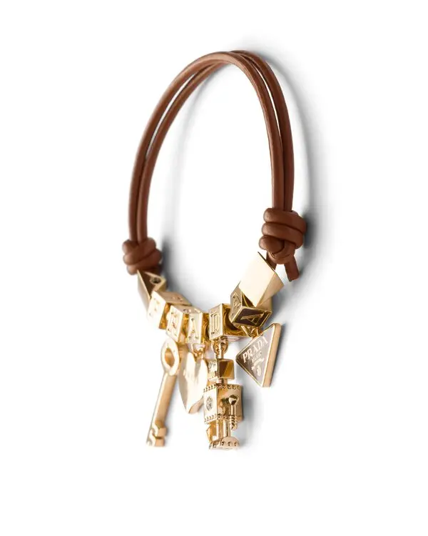 Prada Nappa Eather And Meta Braceet