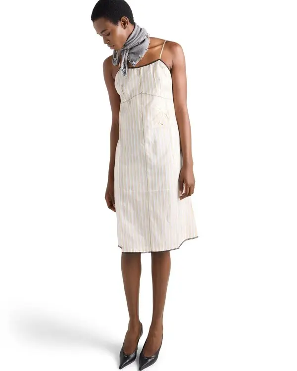 Prada Striped Dress With Bow