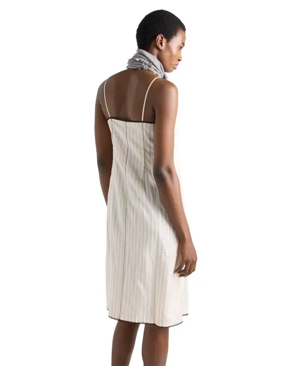 Prada Striped Dress With Bow