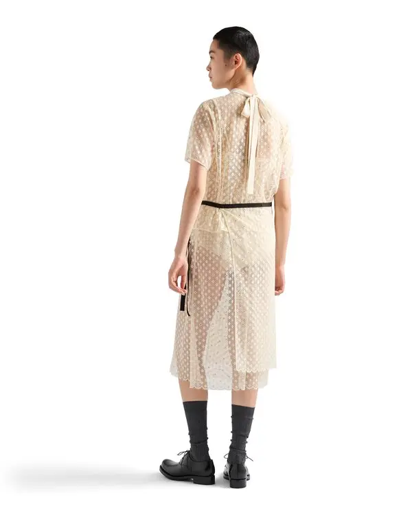 Prada Embroidered Lace Apron