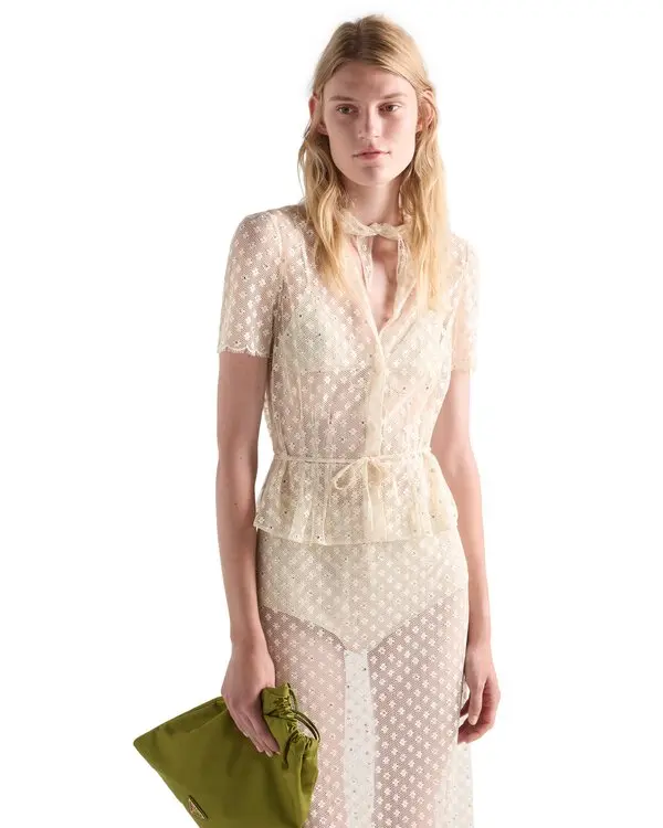 Prada Embroidered Lace Dress