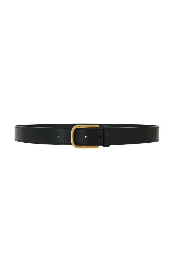 Saint Laurent Ceinture Boucle Minimale Belt - Black