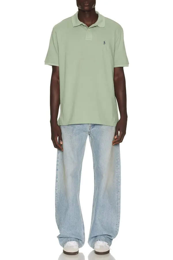 Polo Ralph Lauren Short Sleeve Mesh Polo In Green - Light Green