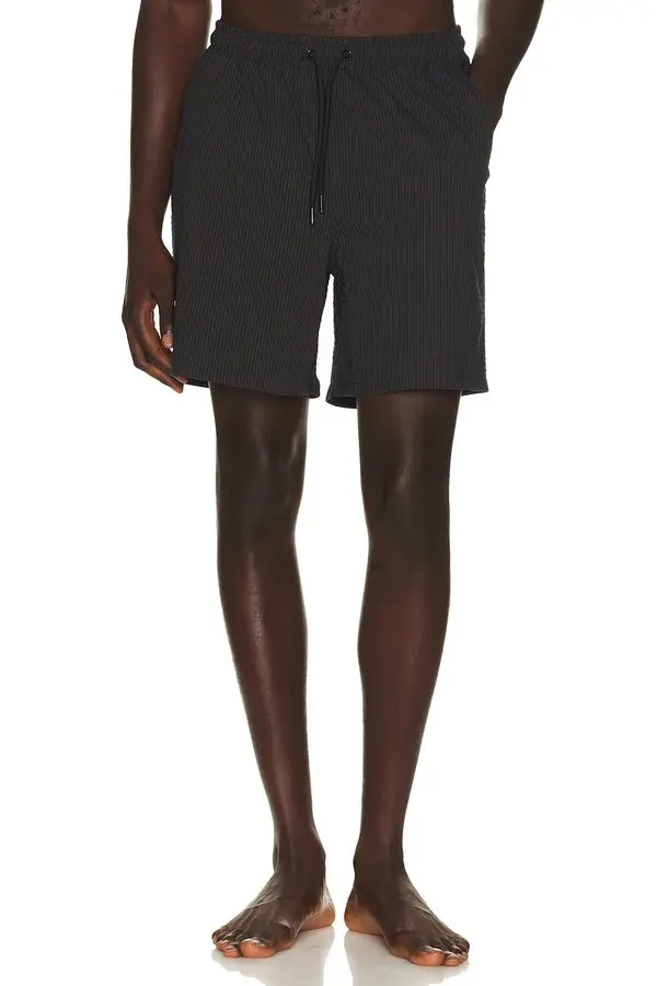 PERCIVAL Seersucker Swim Shorts - Navy