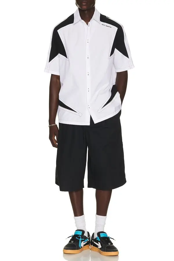 Off-White Race Logo Star Bowling Shirt