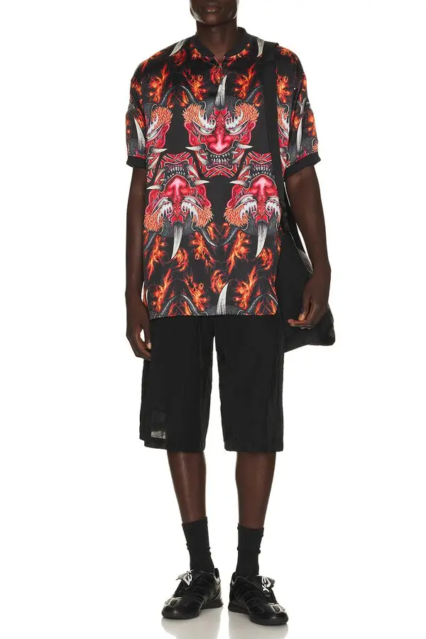 Y3 Satin Oni Printed Shirt