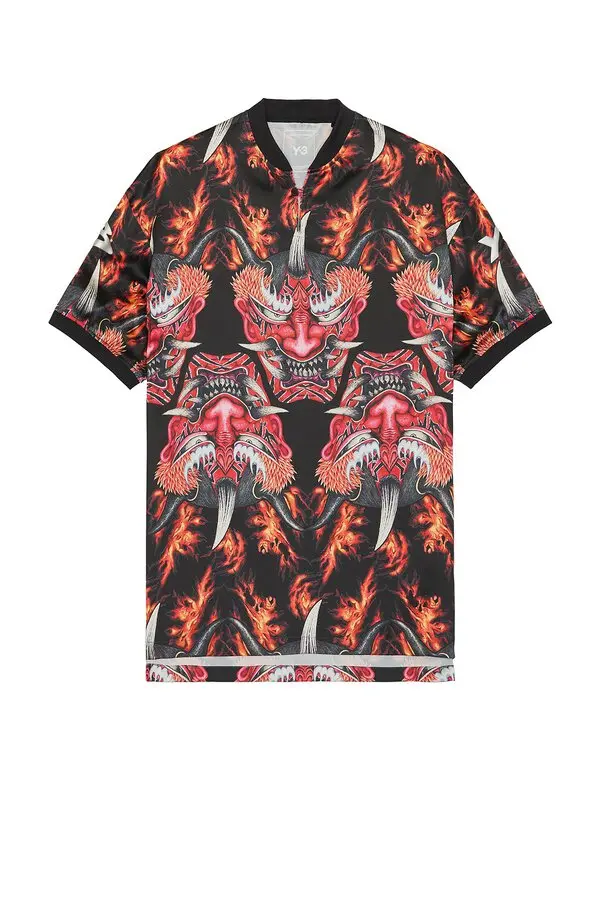 Y3 Satin Oni Printed Shirt
