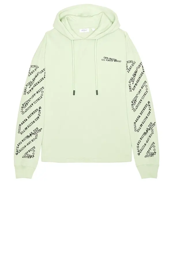 Off-White Type Arrow Loose Hoodie - Mint