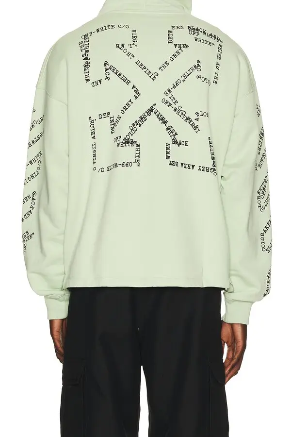 Off-White Type Arrow Loose Hoodie - Mint