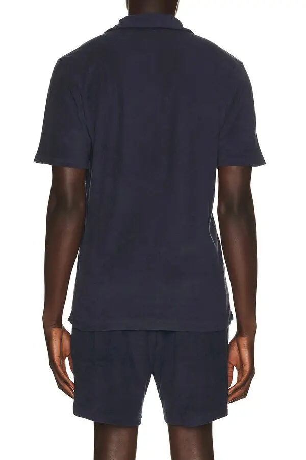 Frescobol Carioca Faustino Terry Cotton Blend Polo Short Sleeve