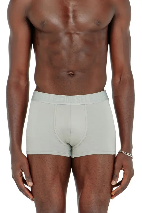 DIESEL® Three-pack Of Stretch Cotton Boxer Briefs With Tonal Waistband - Grey