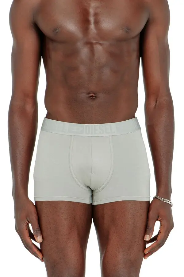 DIESEL® Three-pack Of Stretch Cotton Boxer Briefs With Tonal Waistband - Grey