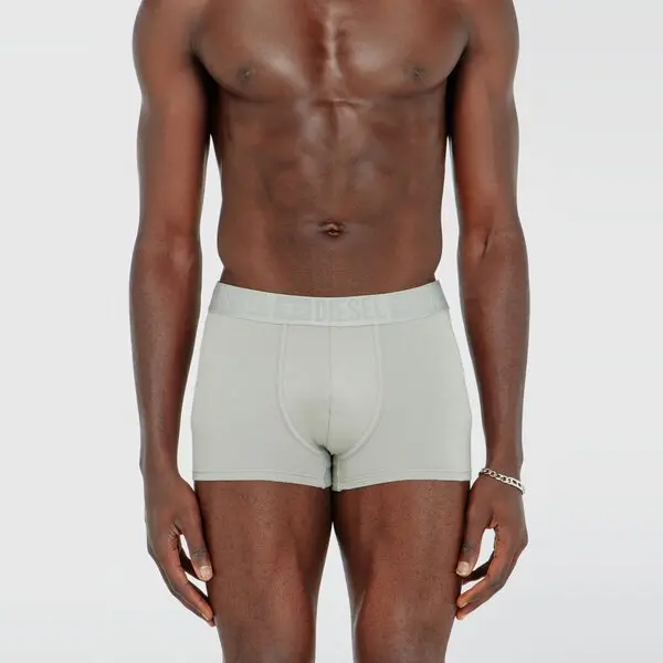 DIESEL® Three-pack Of Stretch Cotton Boxer Briefs With Tonal Waistband - Grey
