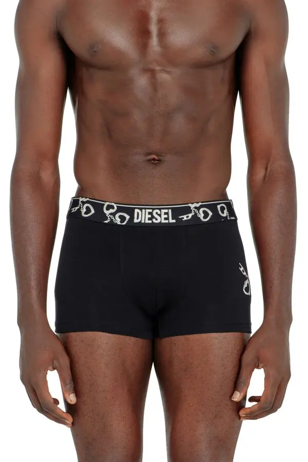 DIESEL® Three-pack Boxer Briefs With Handcuff Motif - Black