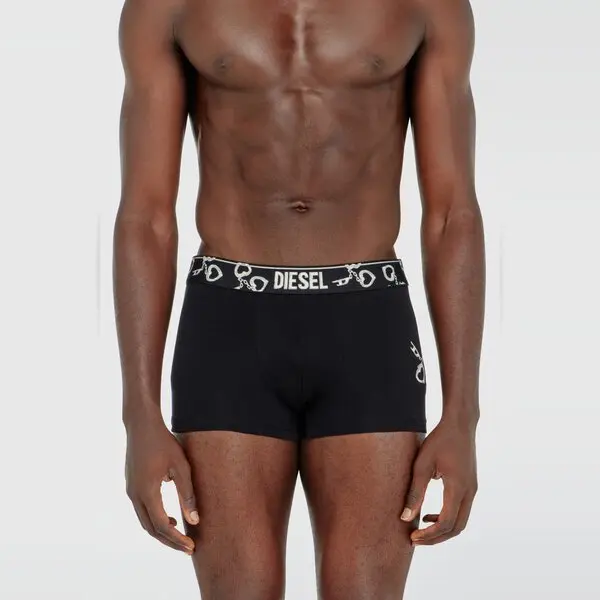 DIESEL® Three-pack Boxer Briefs With Handcuff Motif - Black
