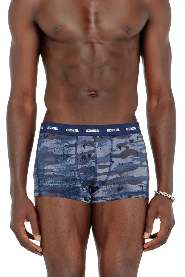 DIESEL® Three-pack Of Boxer Briefs Plain And Camo - Blue