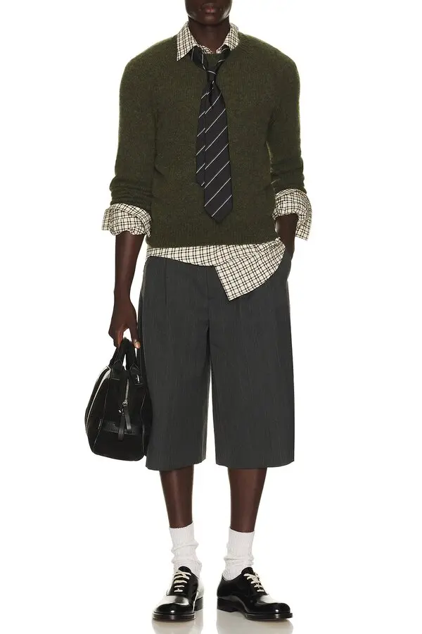 Dries Van Noten Alpaca And Merino Wool Blend Sweater - Forest