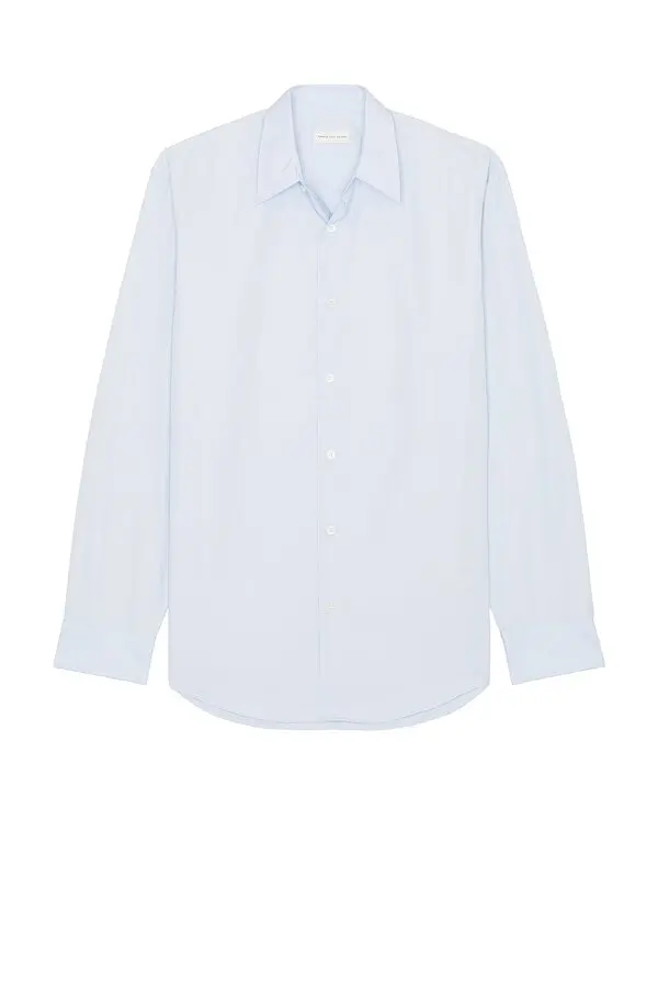 Dries Van Noten Caper Shirt In Cream - Light Blue
