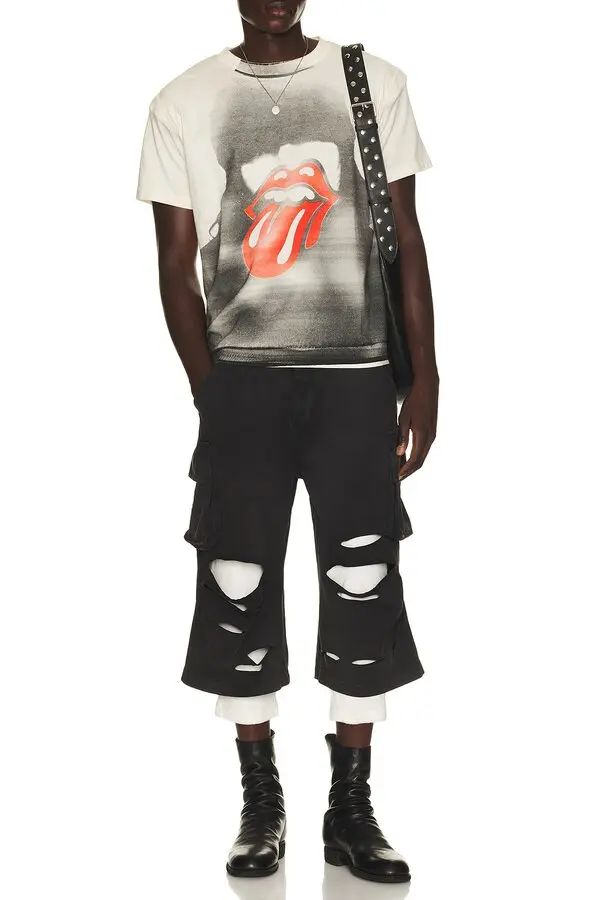 424 Ripped Bermuda Shorts
