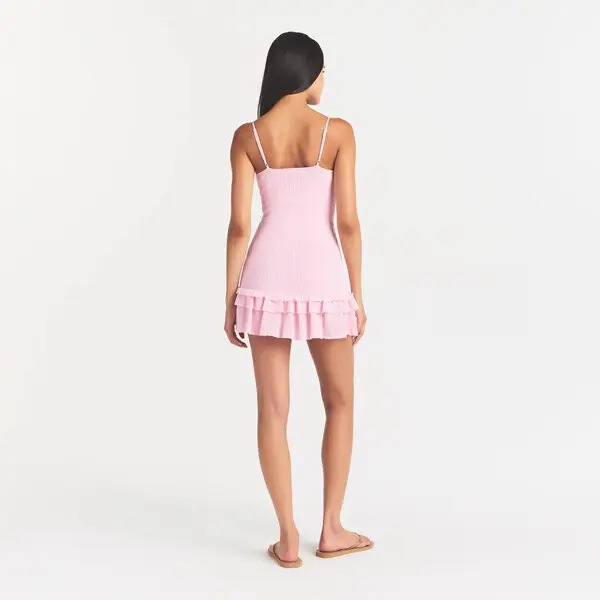 SKIMS Sheer Knit Ruffle Dress