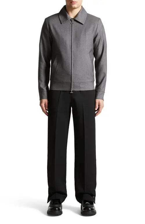 Manière De Voir Roger Tailored Harrington Jacket - Grey