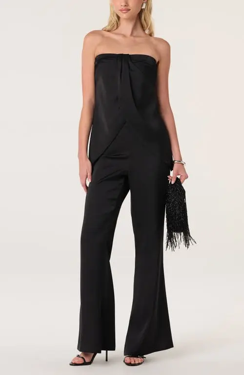 Astr The Label Keona Strapless Twisted Front Top - Black