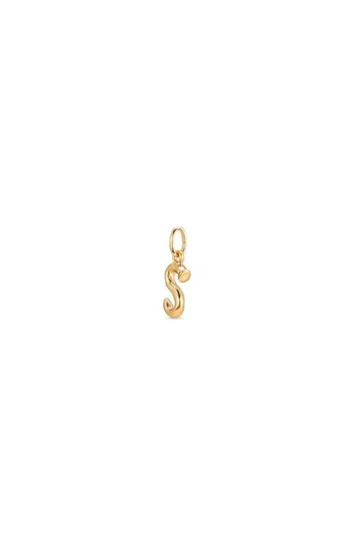 UNODE50 18k -plated Letter S Charm