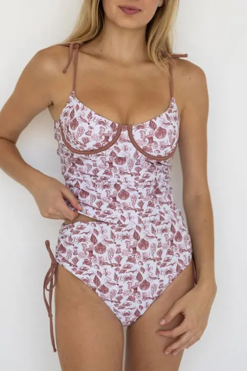 Geode Swimwear Sierra Halterneck Top - Blue