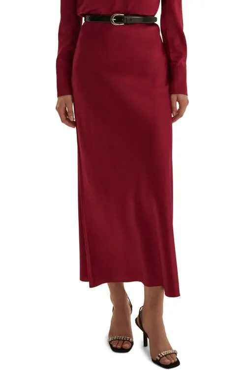FAVORITE DAUGHTER The Favorite Silk Blend Skirt - Cranberry