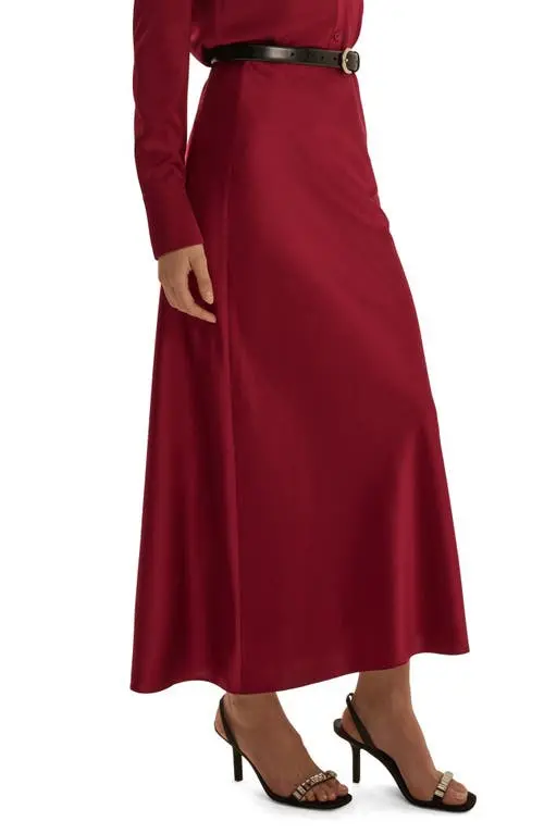 FAVORITE DAUGHTER The Favorite Silk Blend Skirt - Cranberry