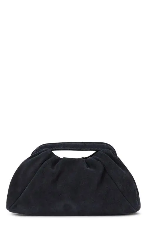 REISS June Leather Clutch - Navy