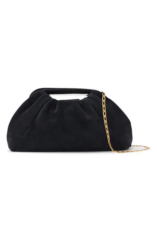 REISS June Leather Clutch - Navy