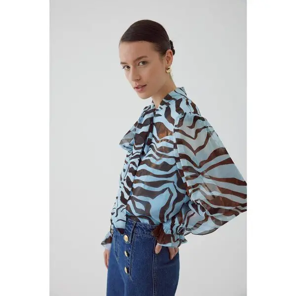 EXQUISE Bryan Zebra Blouse