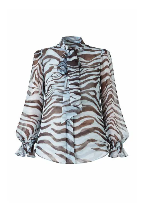 EXQUISE Bryan Zebra Blouse