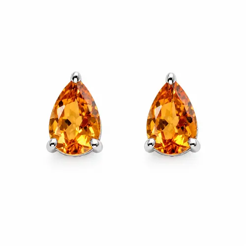 ZUVAN Teardrop Stud Earrings - Citrine