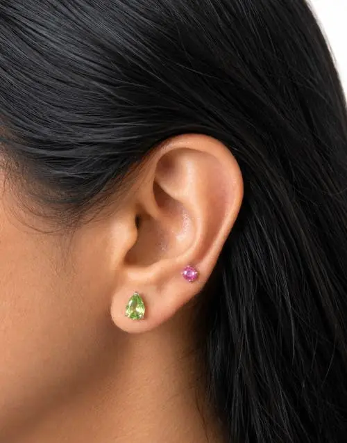 ZUVAN Teardrop Stud Earrings - Citrine